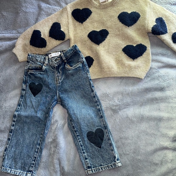 Zara | Matching Sets | Zara Beige Knit Sweater Wjeans | Poshmark